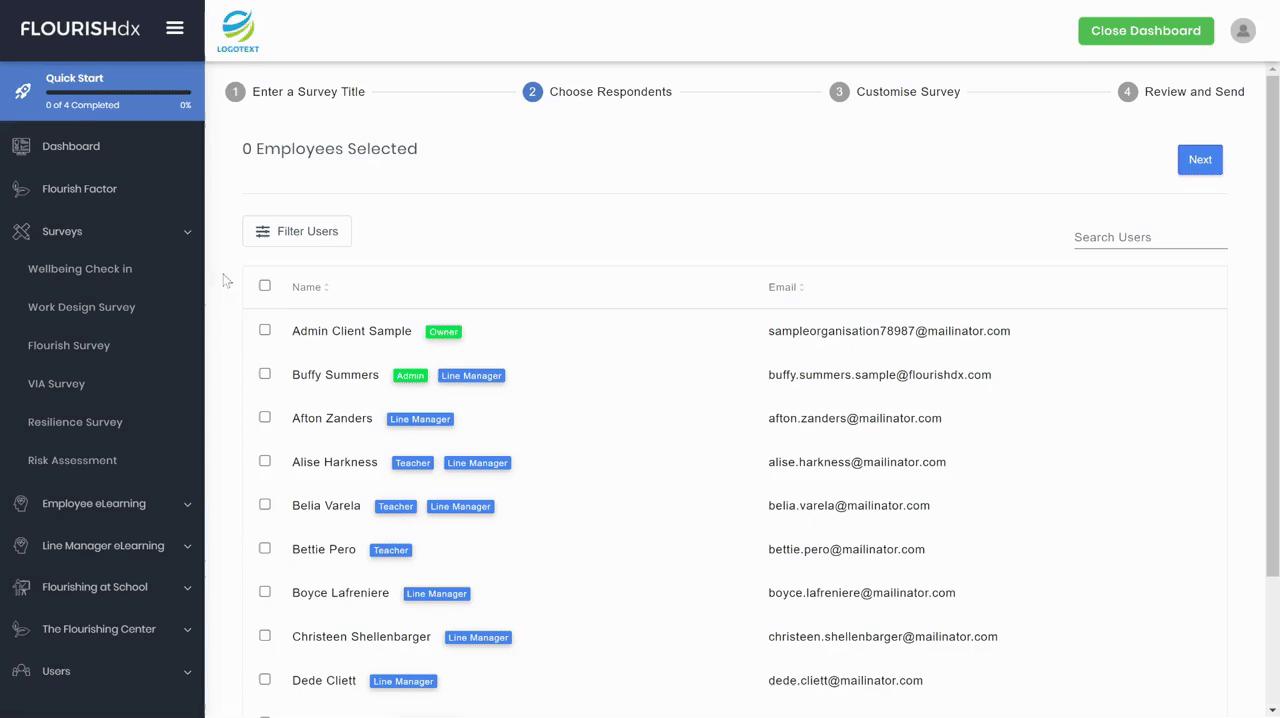 How can I create a new FlourishDx work factors risk assessment survey? – FlourishDx