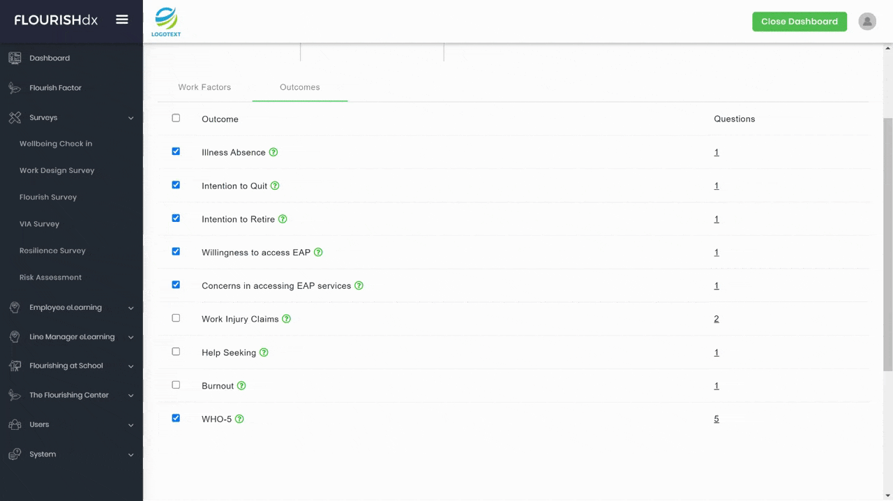 How can I create a new FlourishDx work factors risk assessment survey? – FlourishDx